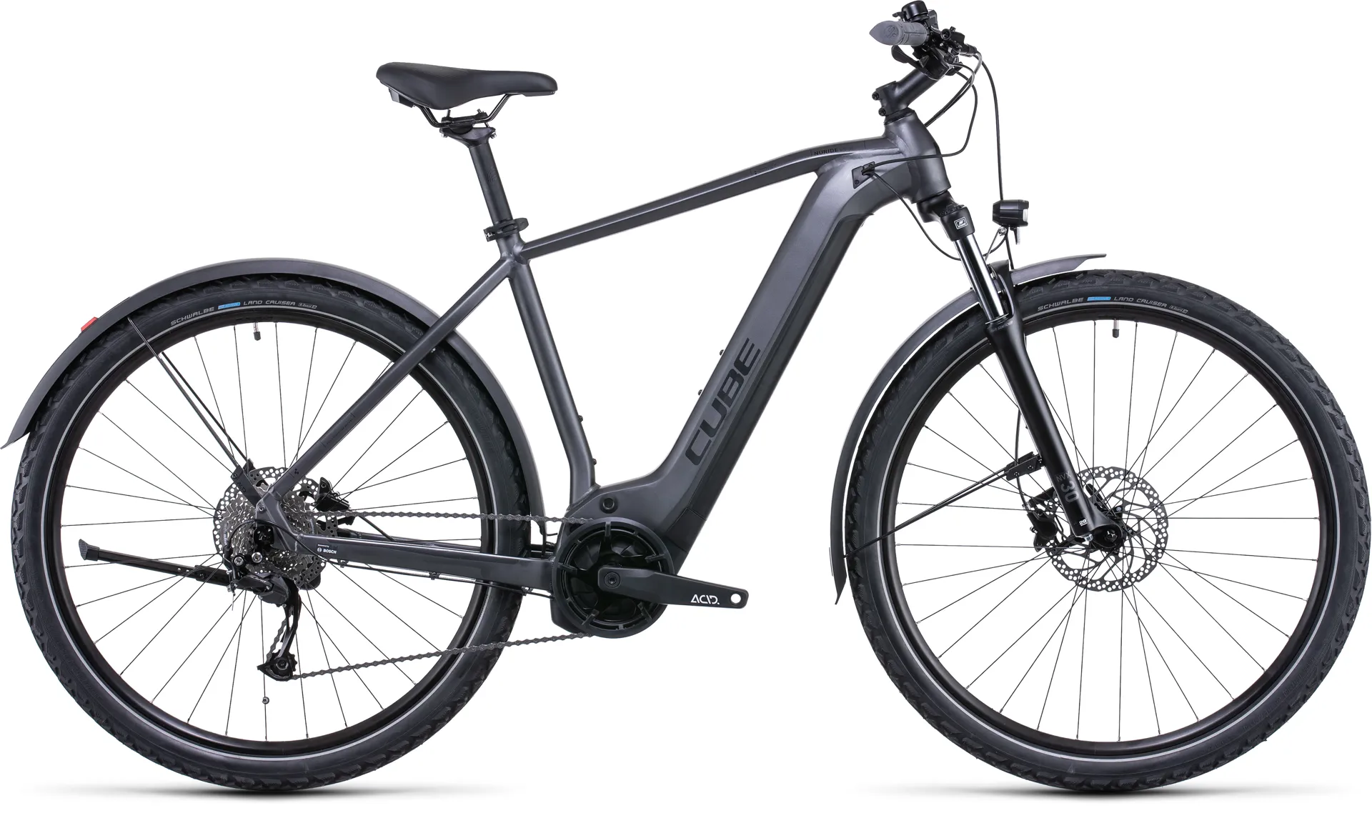 2022 Cube Nuride Hybrid Perf 500 Electric Bike in Grey
